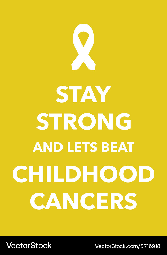 Childhood cancers poster Royalty Free Vector Image