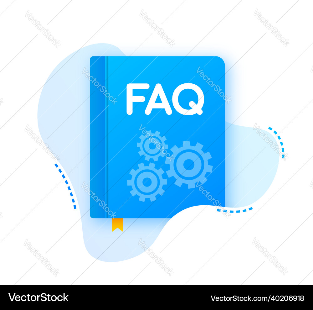 Download faq book icon with question mark Vector Image