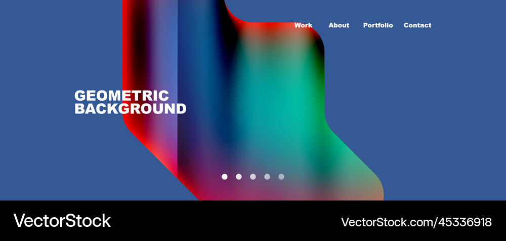 Geometric fluid shapes with liquid colors abstract