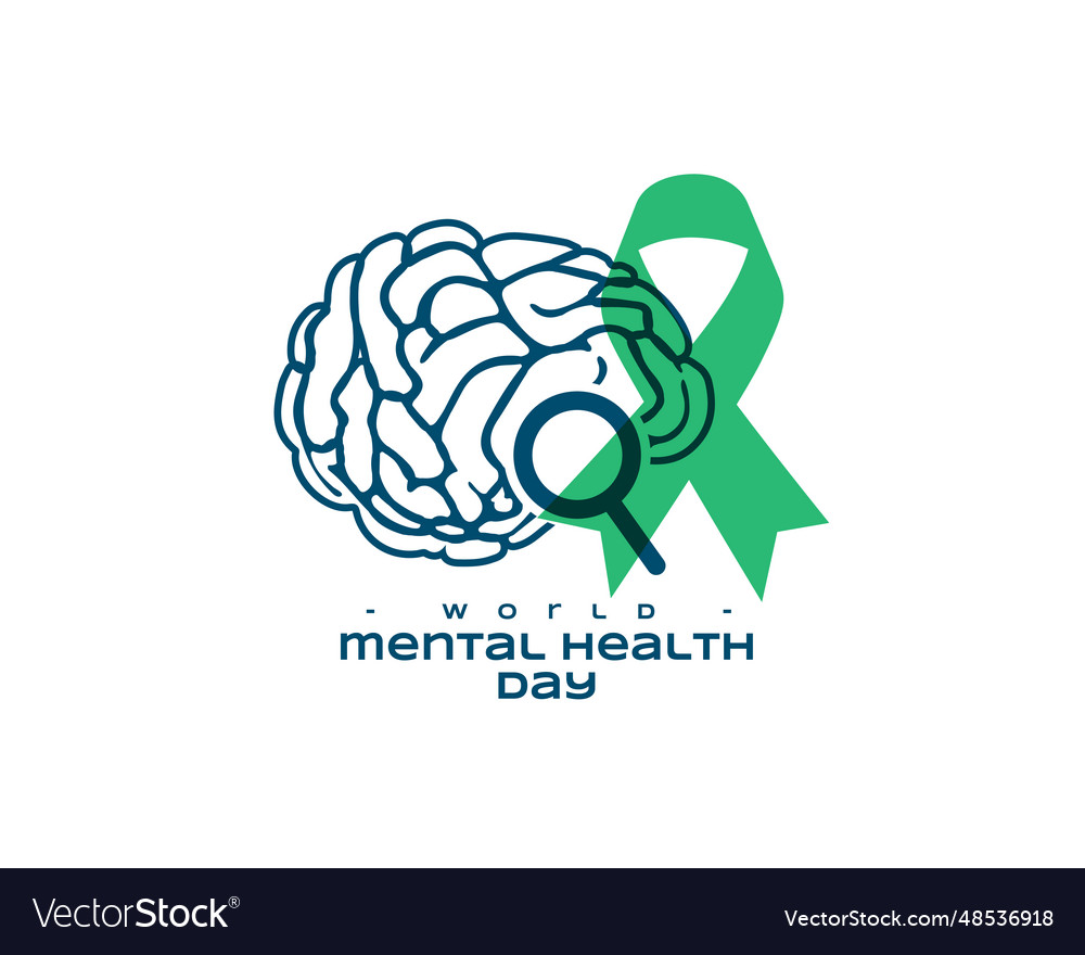 International mental health day campaign Vector Image International mental health day campaign Vector Image