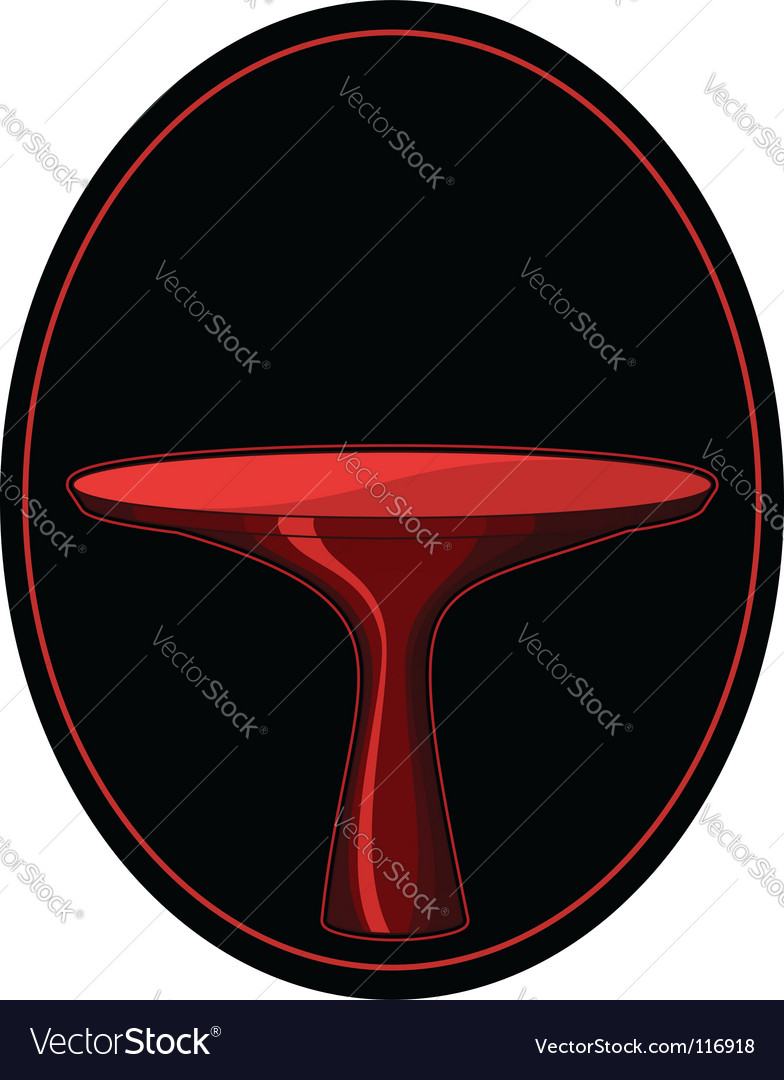 Red table Royalty Free Vector Image - VectorStock