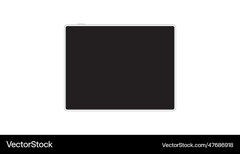 Tablet black color with blank touch screen Vector Image