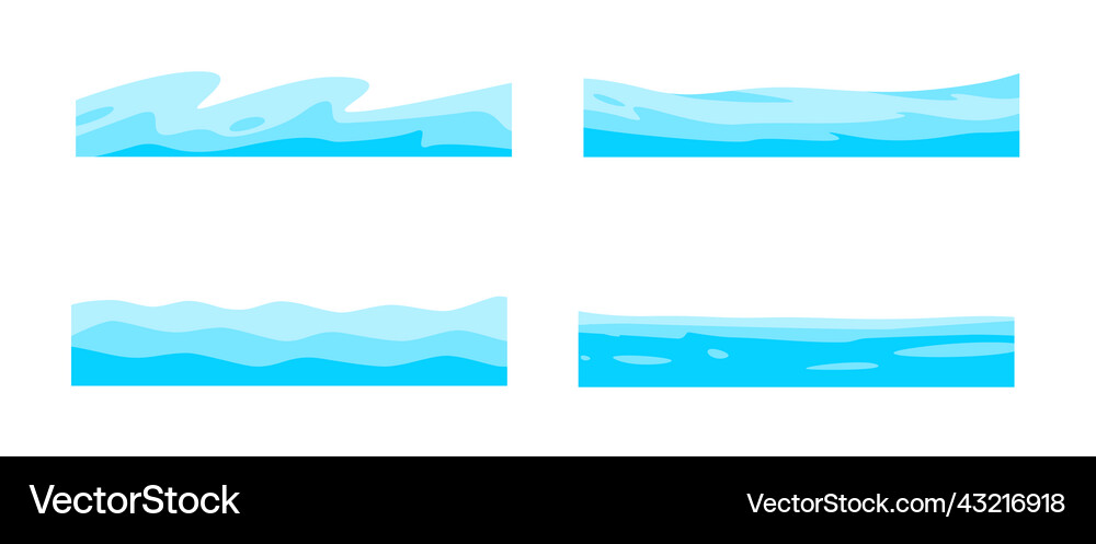 Water surface flowing wavy ocean sea river stream Vector Image