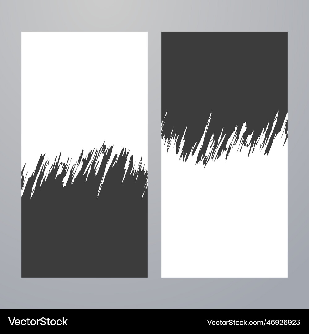 Abstract black and white banner template Vector Image