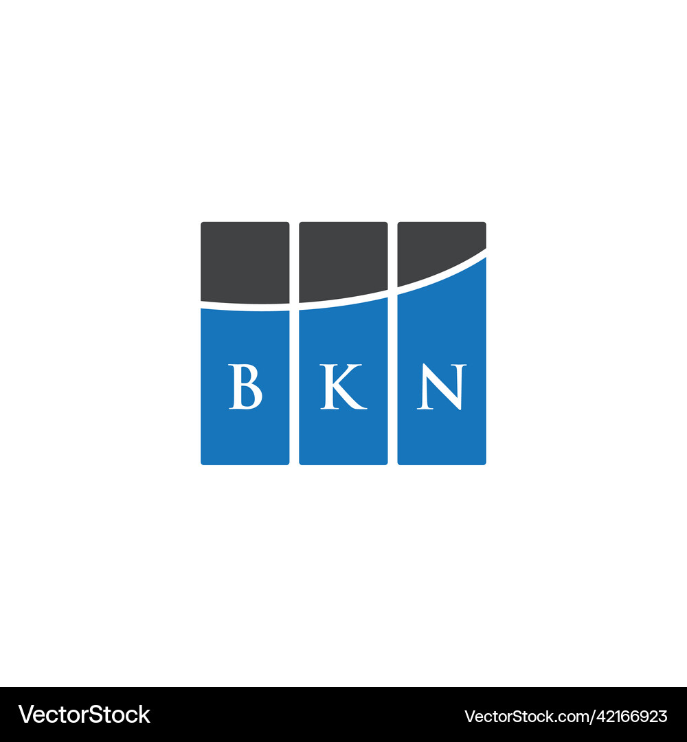 Bkn letter logo design on black background Vector Image