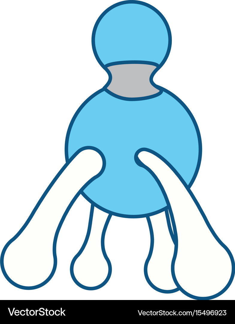 Body massager cartoon Royalty Free Vector Image