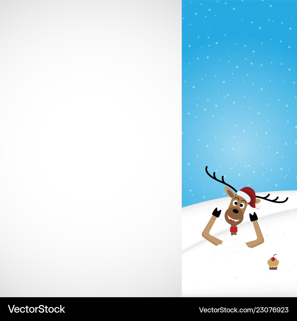 Christmas reindeer white background Royalty Free Vector