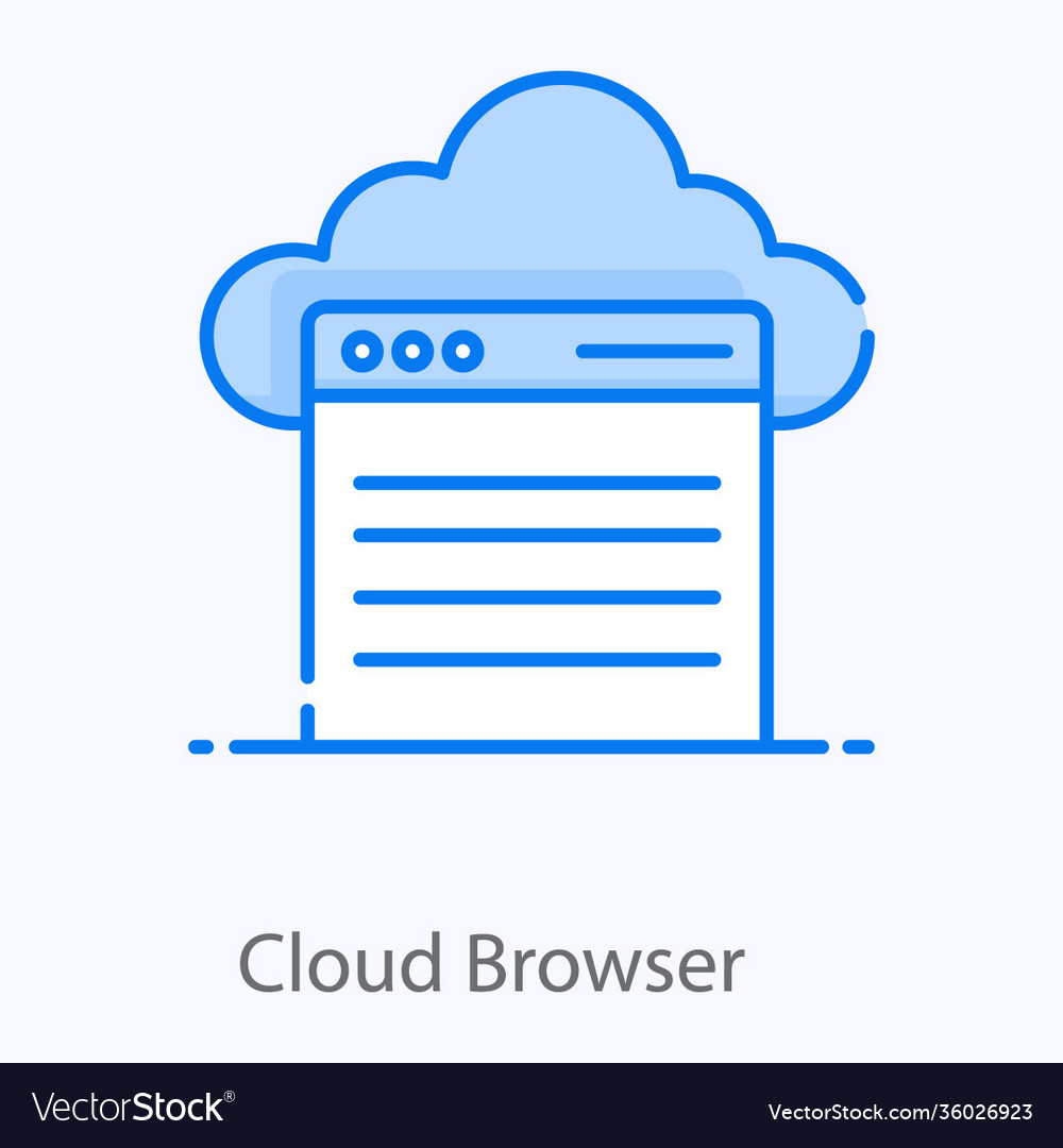 Cloud browser Royalty Free Vector Image - VectorStock