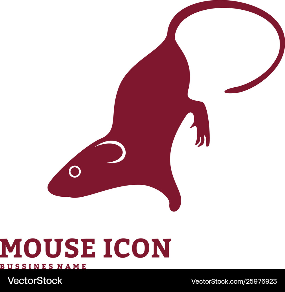Mouse design silhouette Royalty Free Vector Image