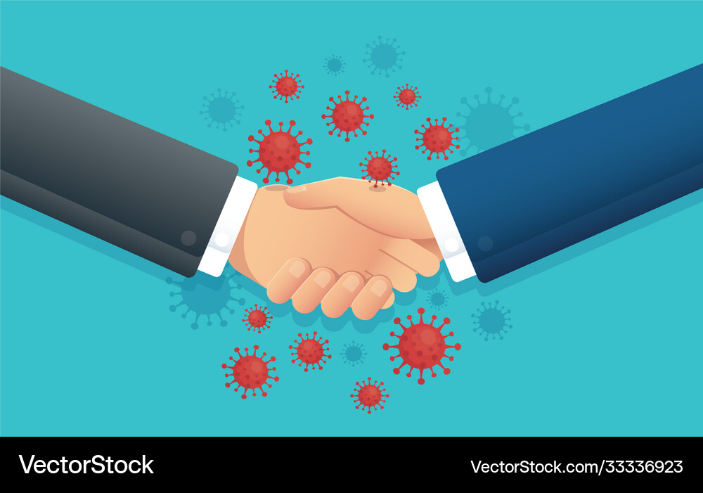 No handshake concept social distance Royalty Free Vector