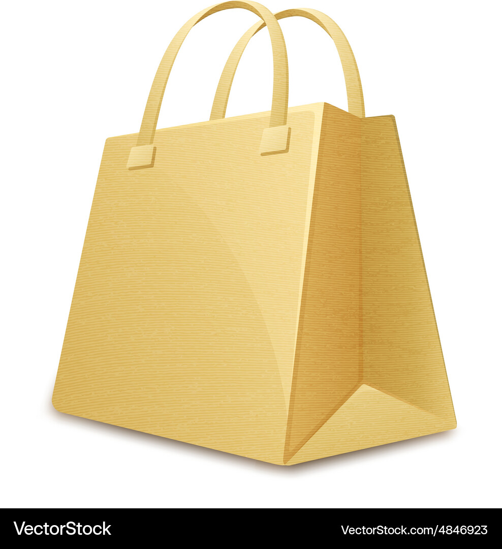 Paper shopping bag Royalty Free Vector Image - VectorStock