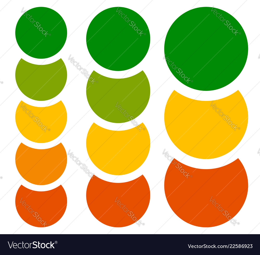 Vertical chart graph elements templates with 5 4 Vector Image
