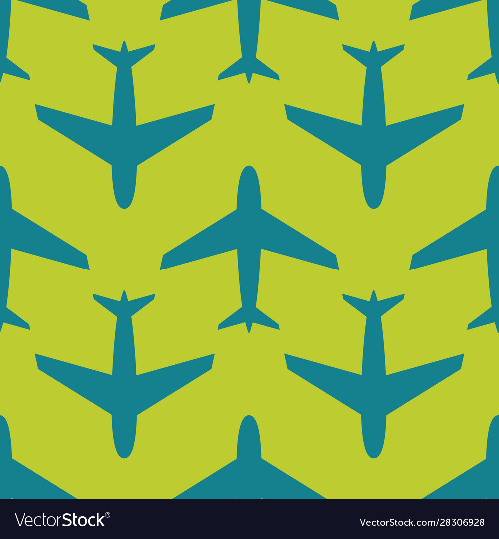 Airplane seamless pattern Royalty Free Vector Image