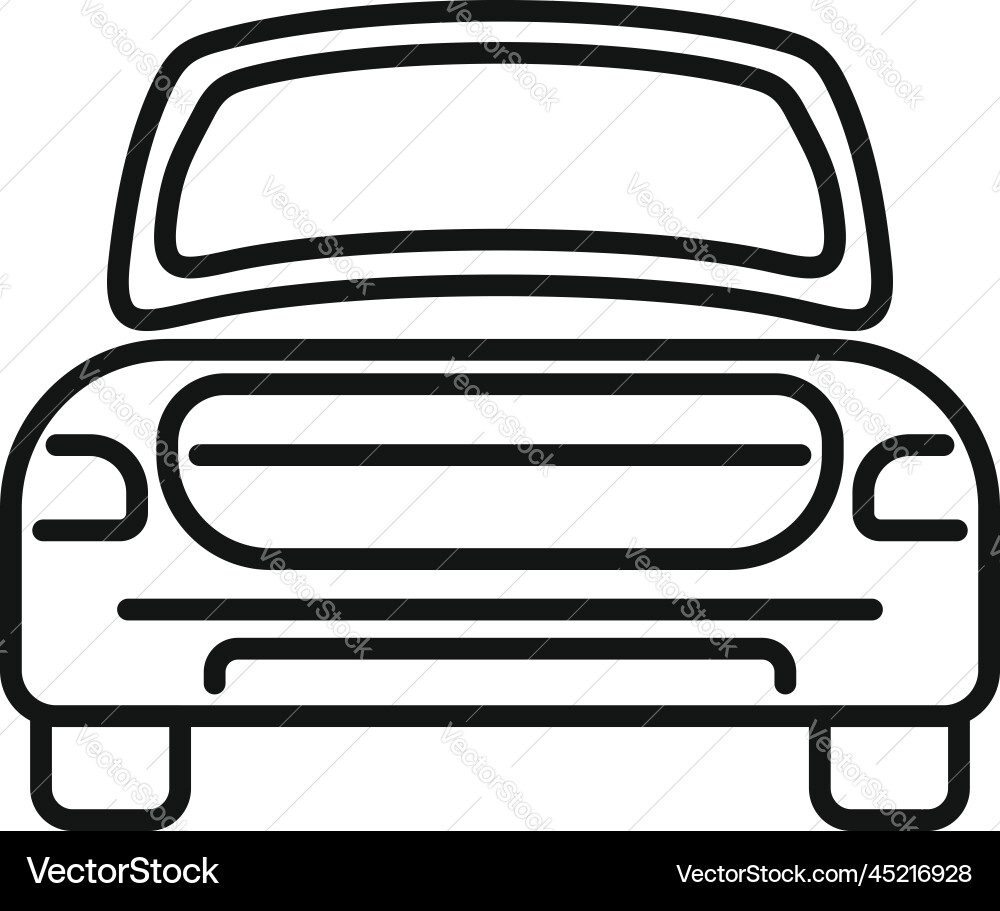 Auto trunk icon outline car door Royalty Free Vector Image