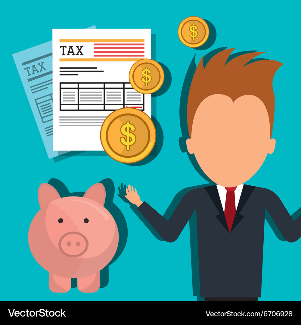 Government taxes payment Royalty Free Vector Image