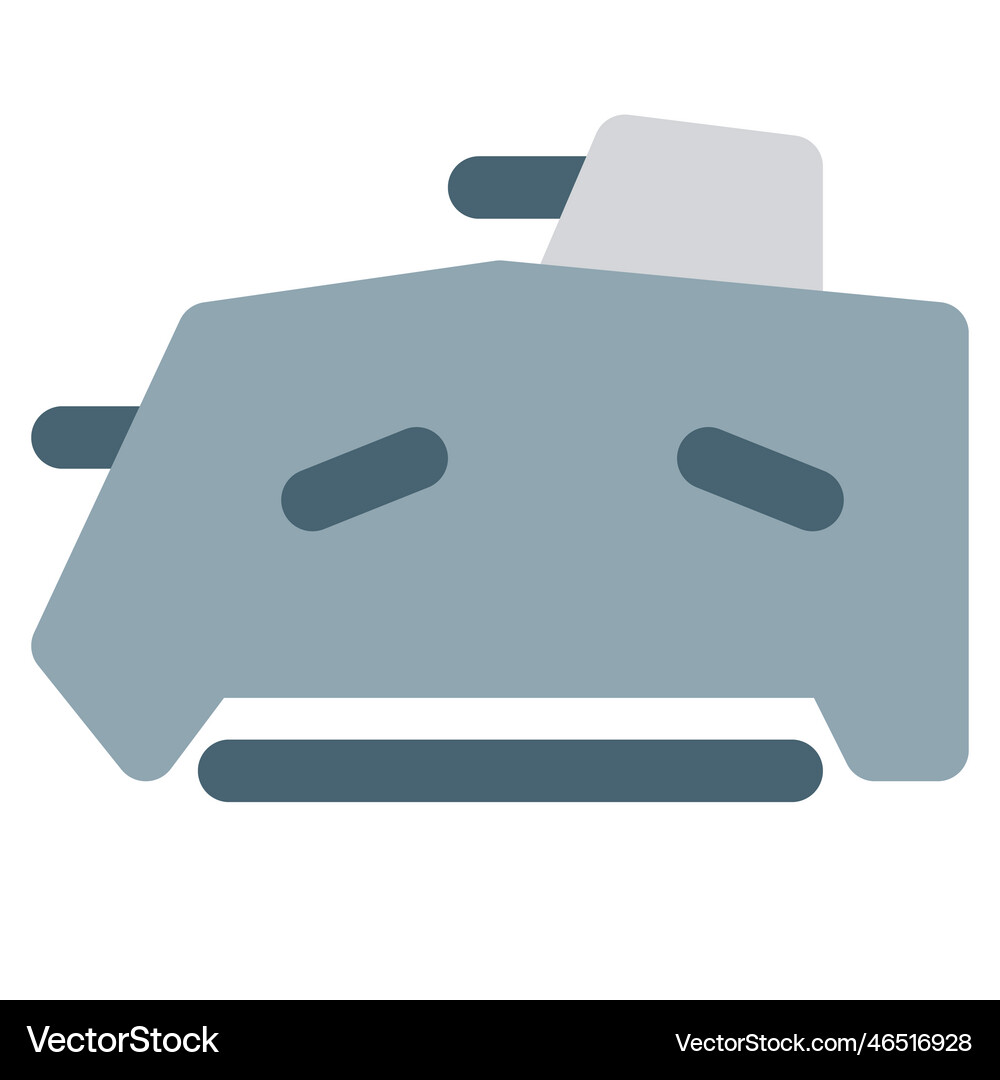 High-performance military tank with turret Vector Image
