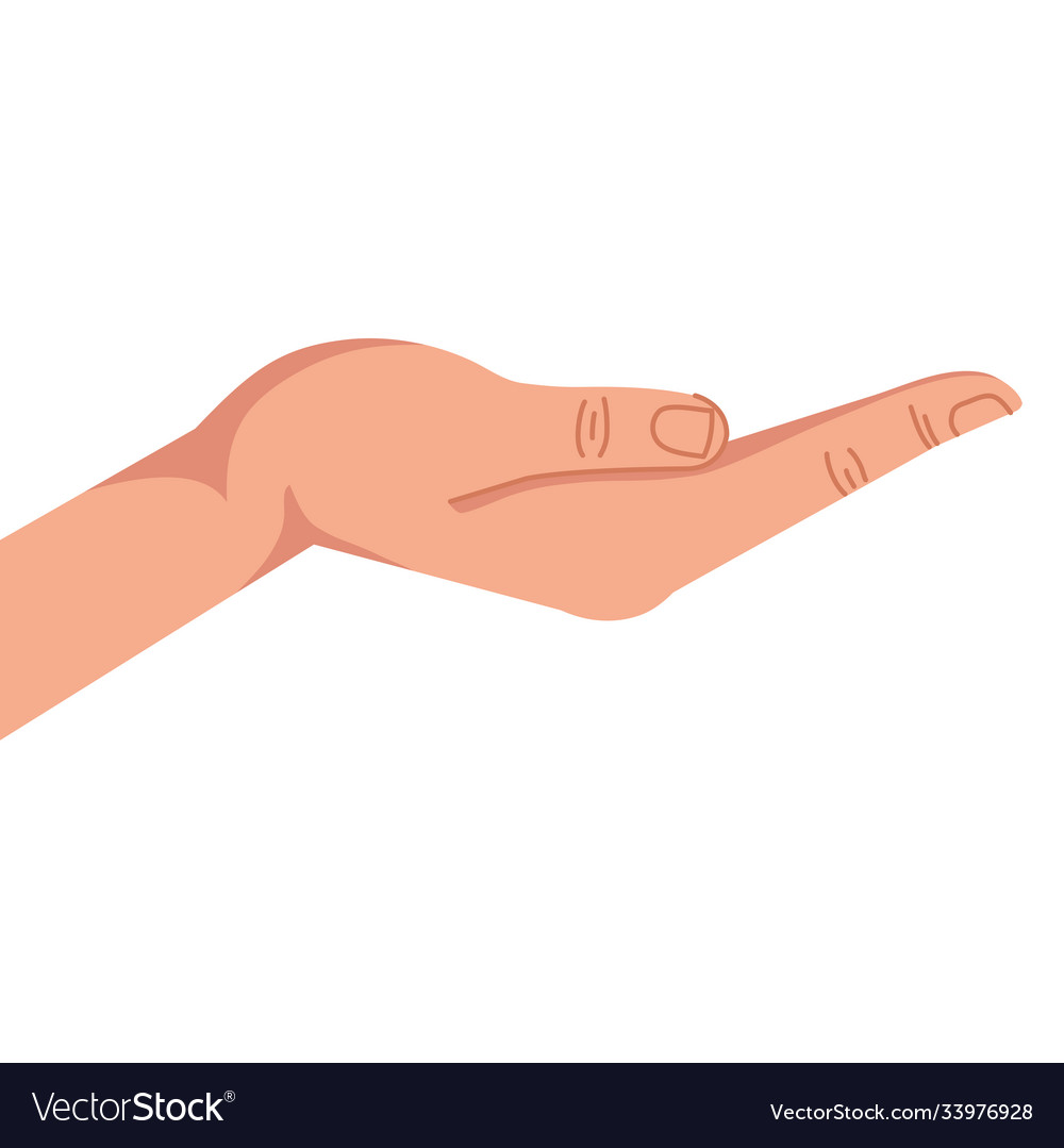 Isolated open hand design Royalty Free Vector Image