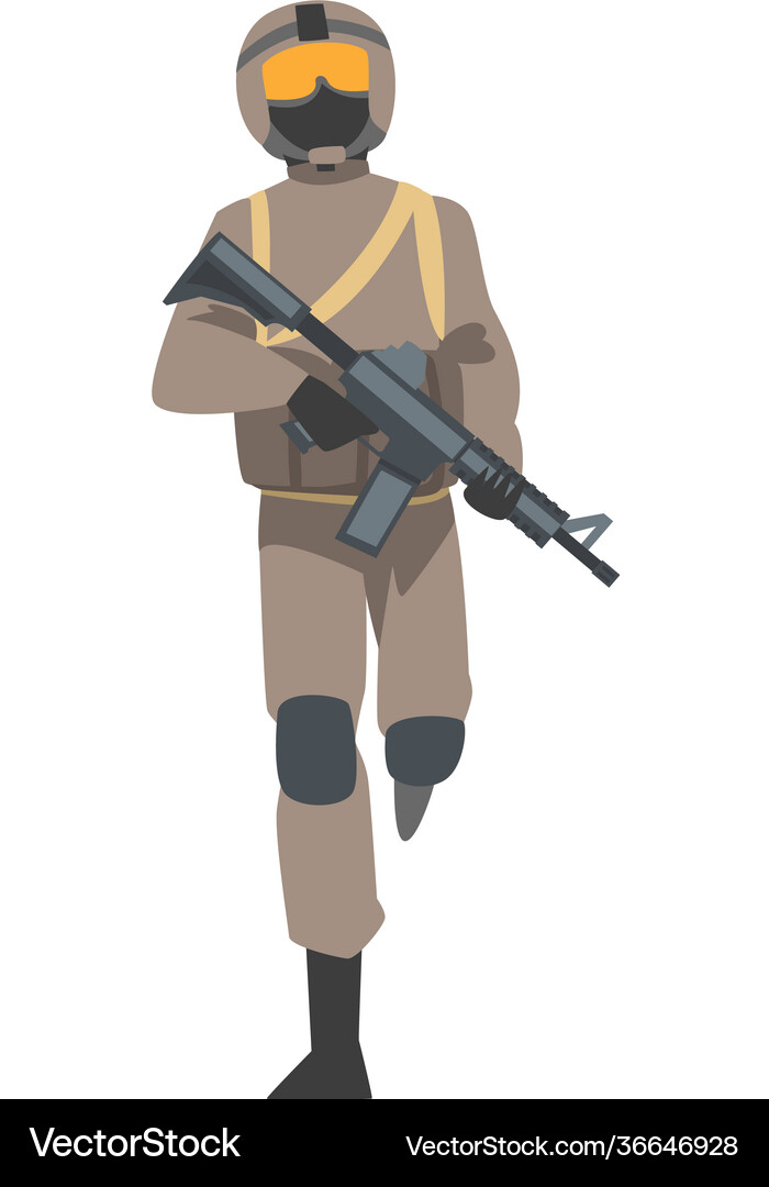 Man as military special armed force in uniform Vector Image