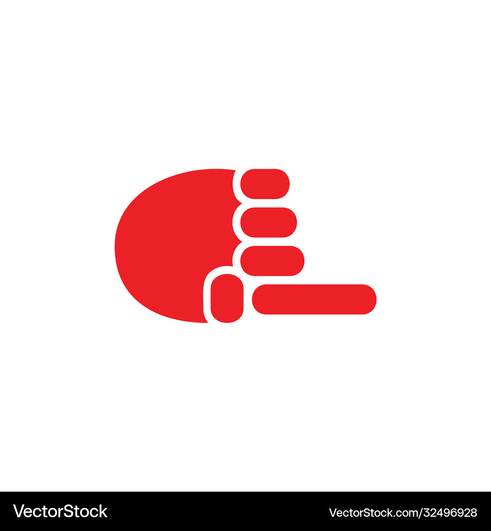 Pointing arrow finger geometric design symbol Vector Image