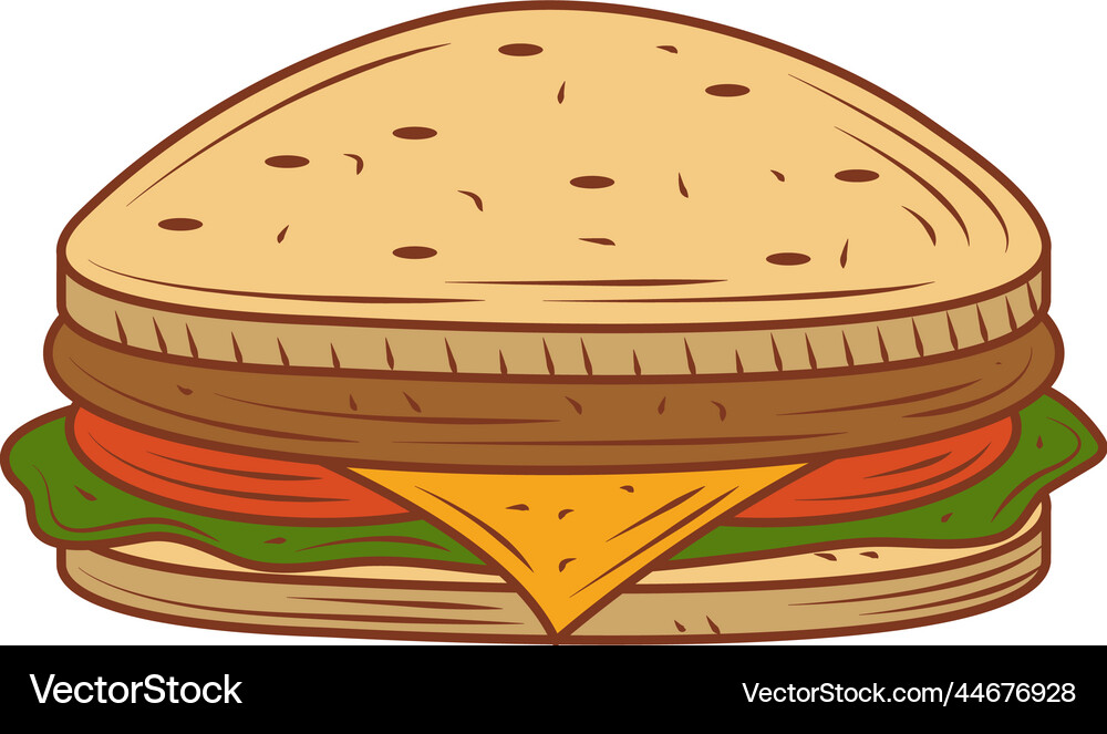 Sandwich food icon Royalty Free Vector Image - VectorStock