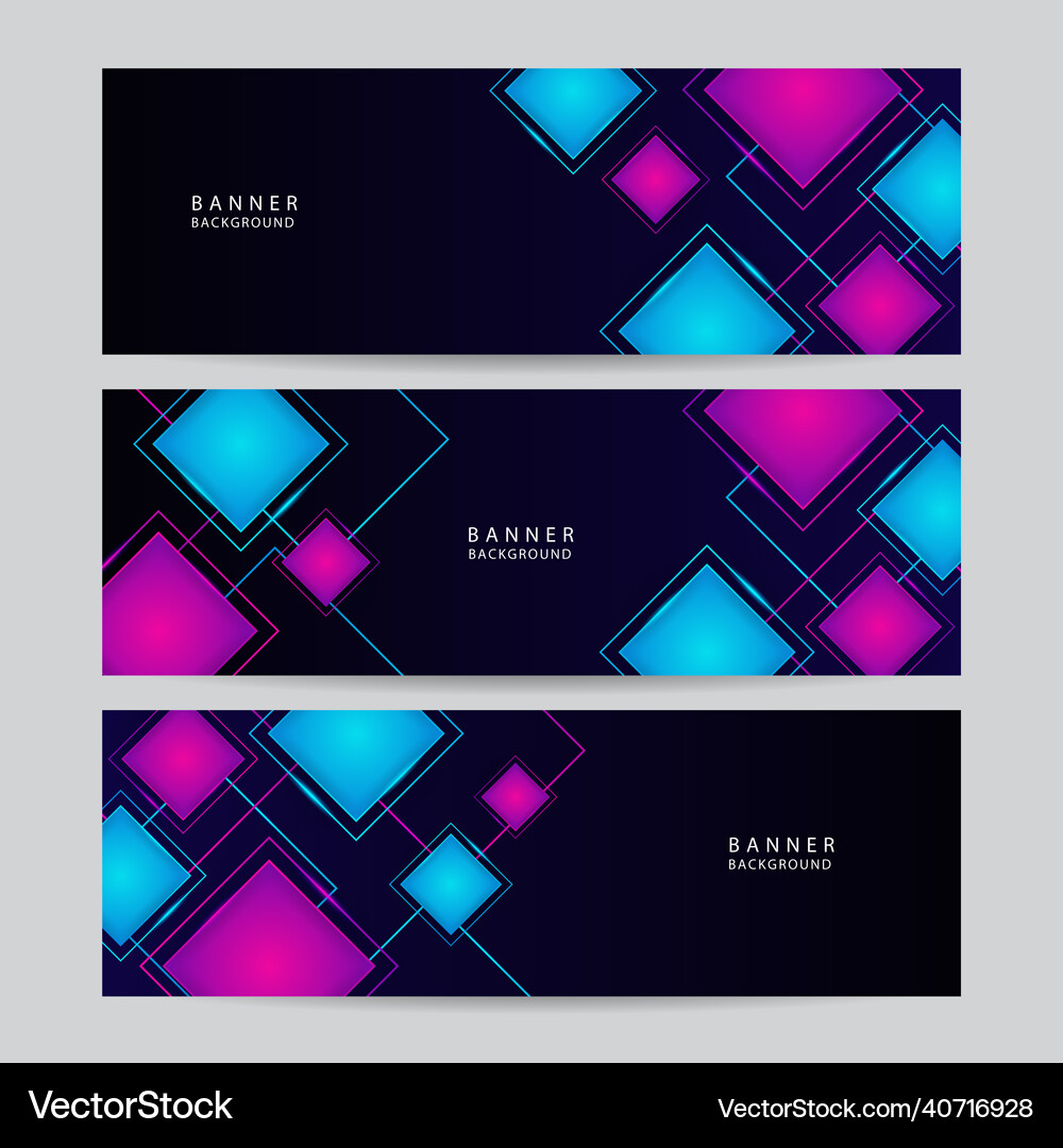 Set of minimal abstract banner background Vector Image