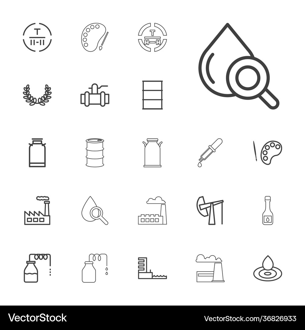 22 oil icons Royalty Free Vector Image - VectorStock
