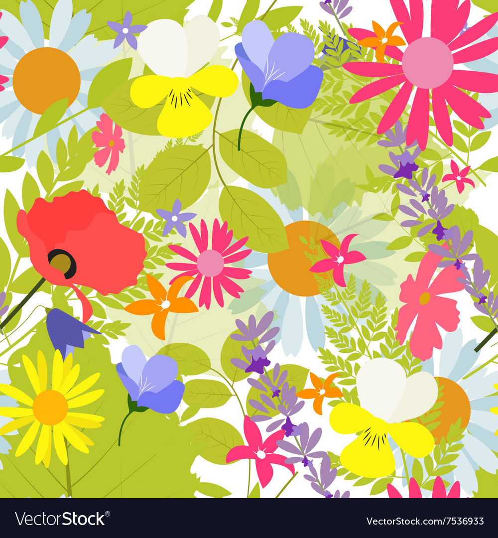 Abstract natural spring seamless pattern Vector Image
