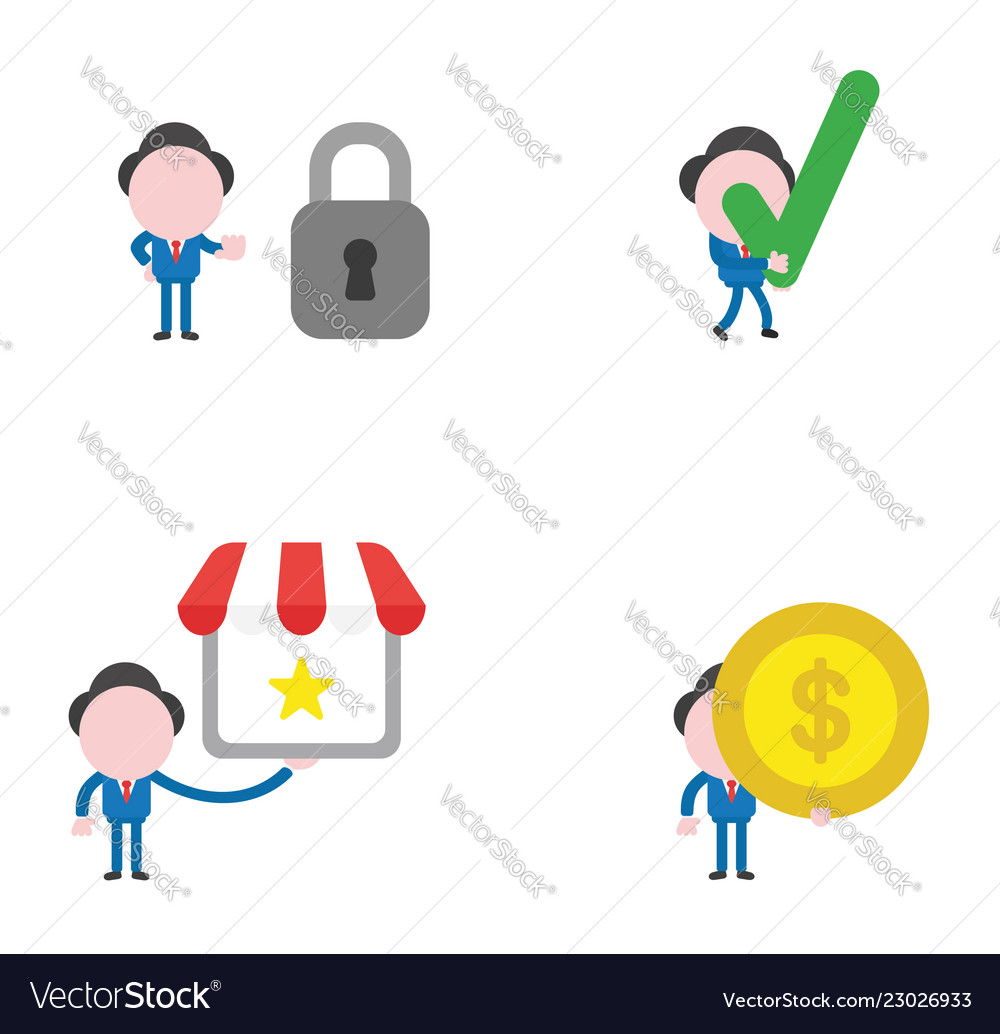 Businessman character set Royalty Free Vector Image Businessman character set Royalty Free Vector Image
