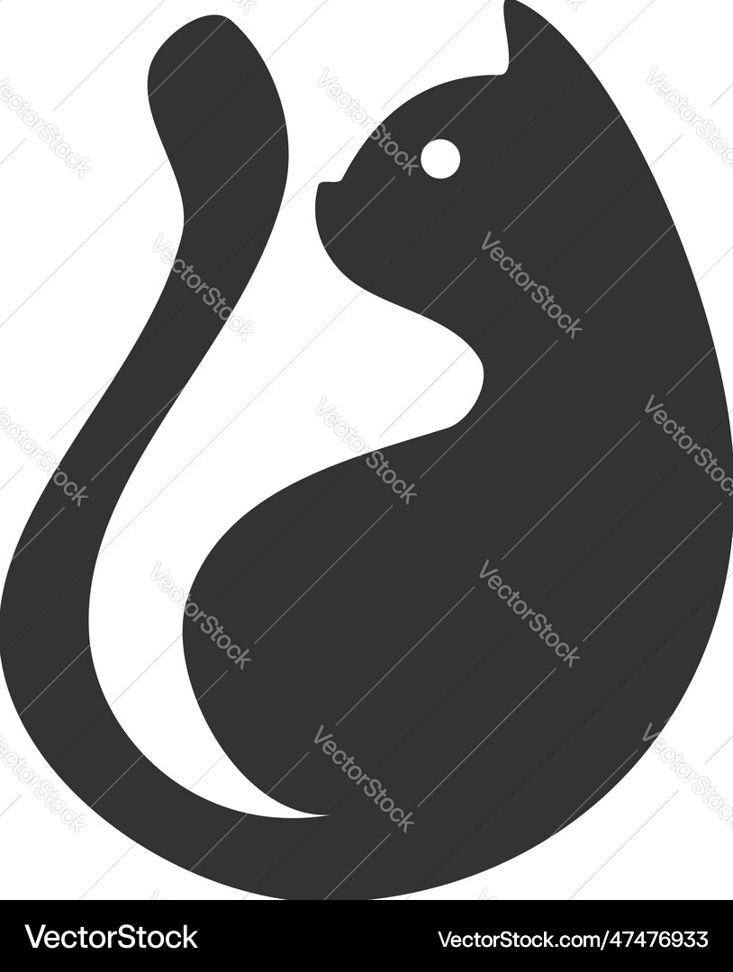 Cat logo template icon brand identity isolated Vector Image