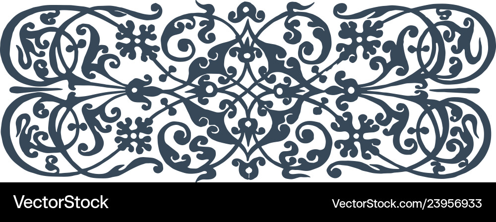 Concept of ornament blue Royalty Free Vector Image