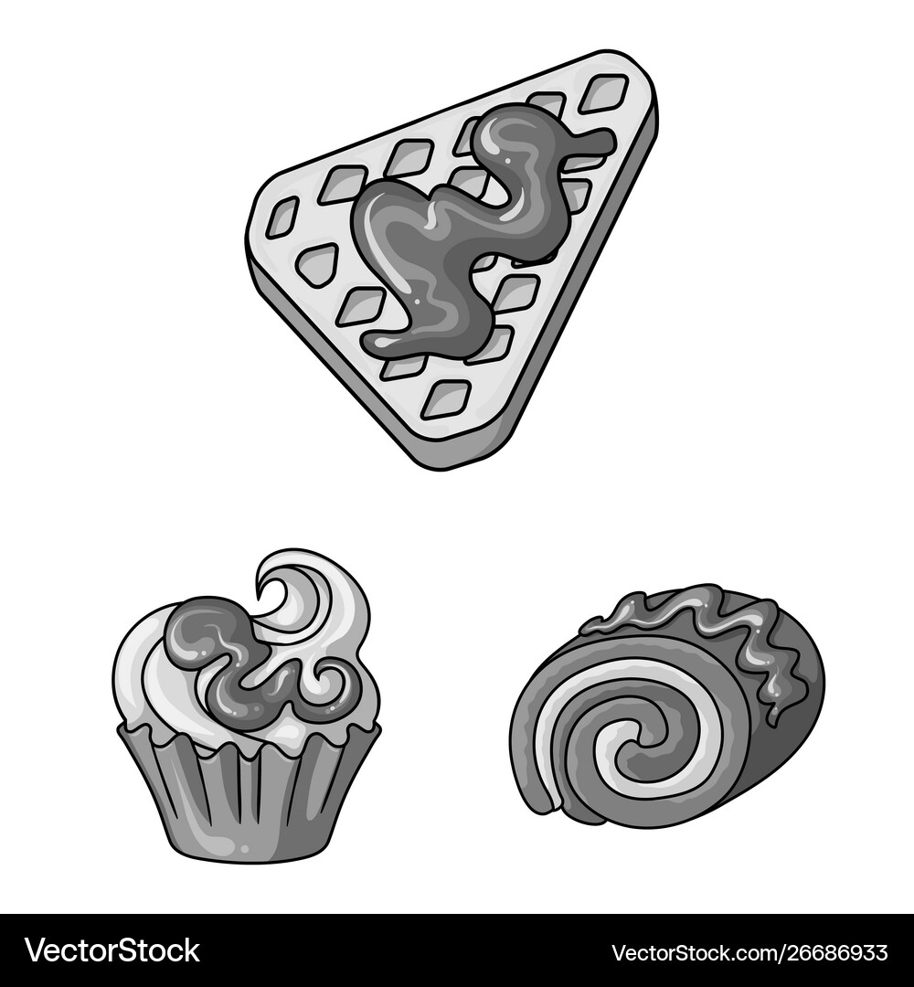 Design sweet and caramel logo set Royalty Free Vector Image