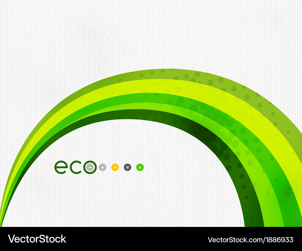 Green eco rainbow on textile texture Royalty Free Vector