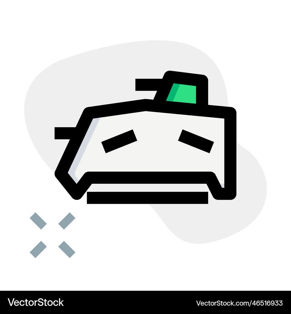 High-performance military tank with turret Vector Image
