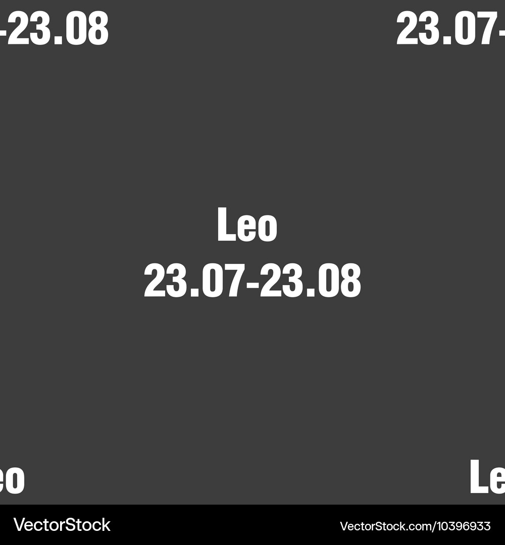 Leo zodiac sign seamless pattern on a gray Vector Image