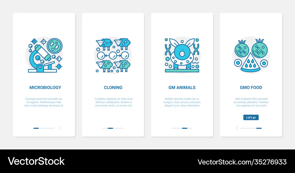 Microbiology genome science research ux ui Vector Image