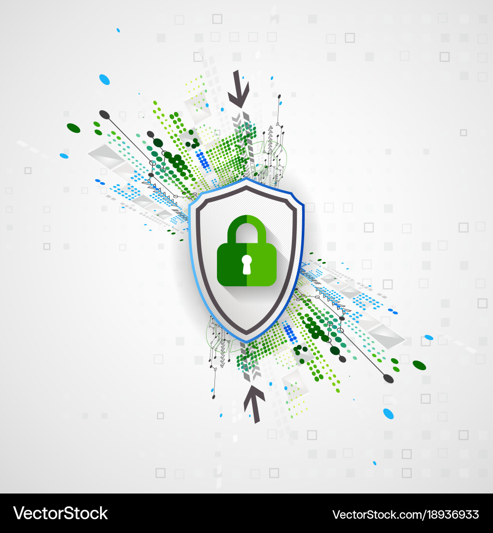 Protection concept of digital and technological Vector Image