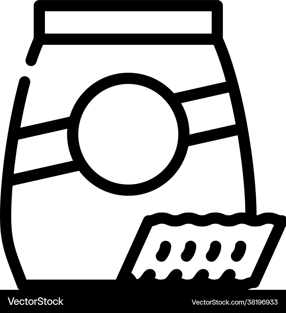 Ricciutelle pasta line icon Royalty Free Vector Image