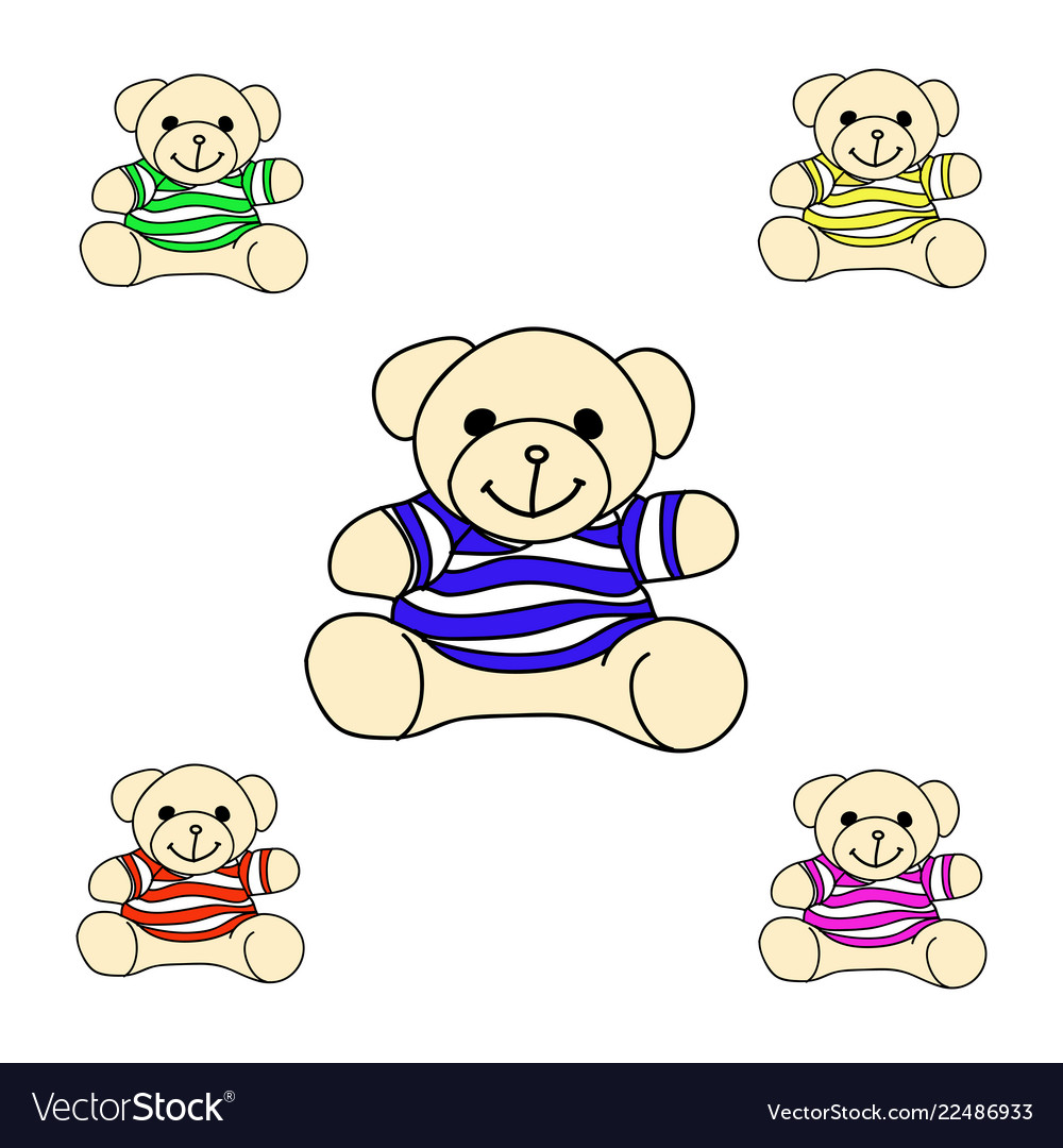 Seamless pattern with teddy bear Royalty Free Vector Image