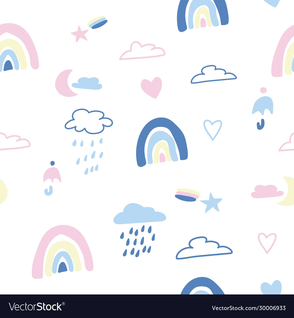 Seamless rainbow pattern Royalty Free Vector Image