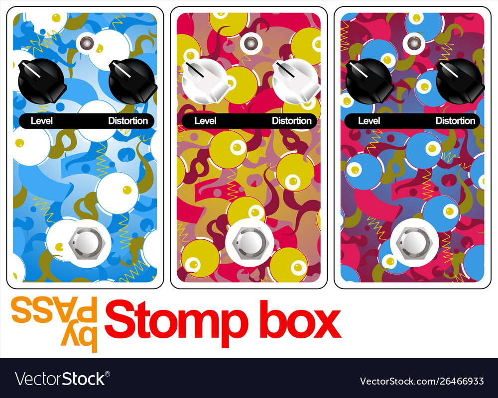 Stomp box design Royalty Free Vector Image - VectorStock