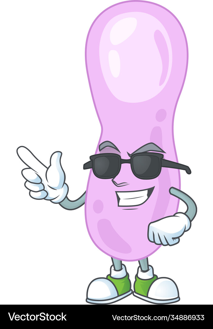 Super cool clostridium botulinum cartoon drawing Vector Image