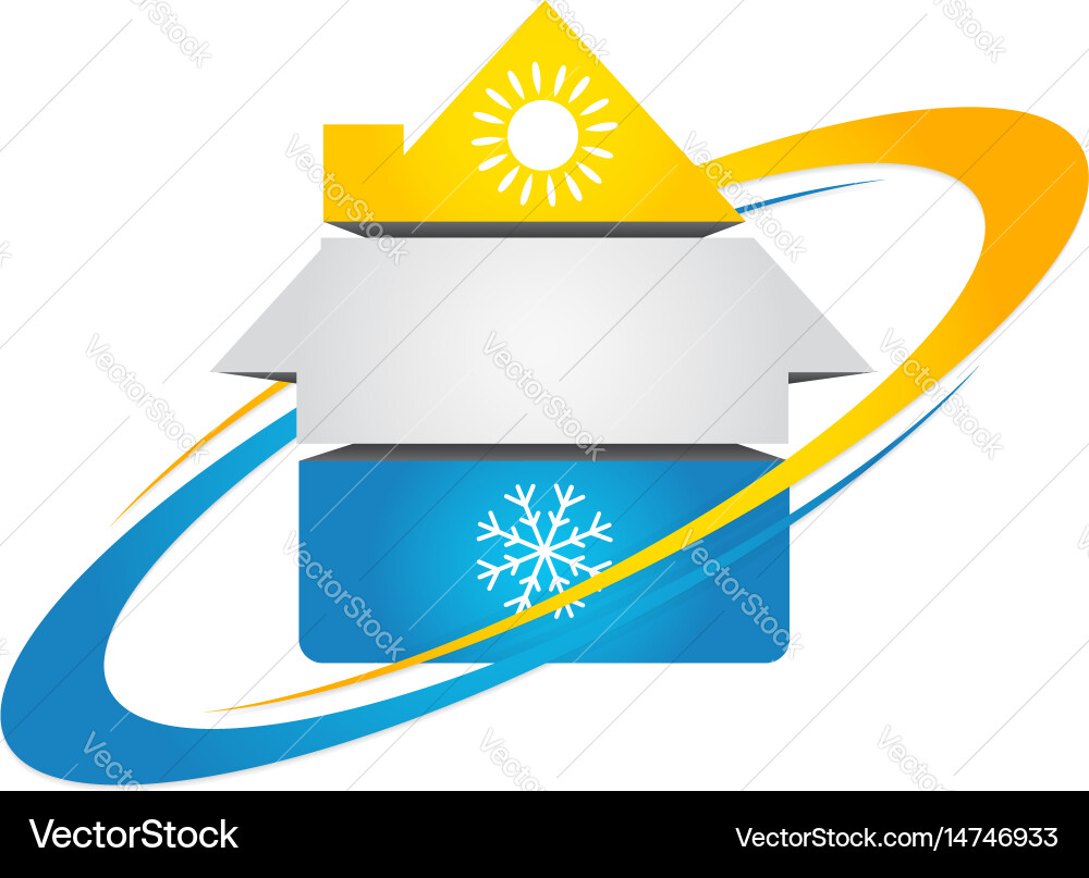 Ventilation and air conditioning house Royalty Free Vector