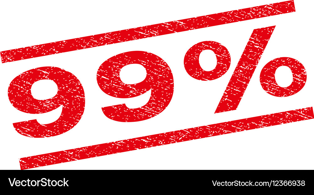 99 percent watermark stamp Royalty Free Vector Image
