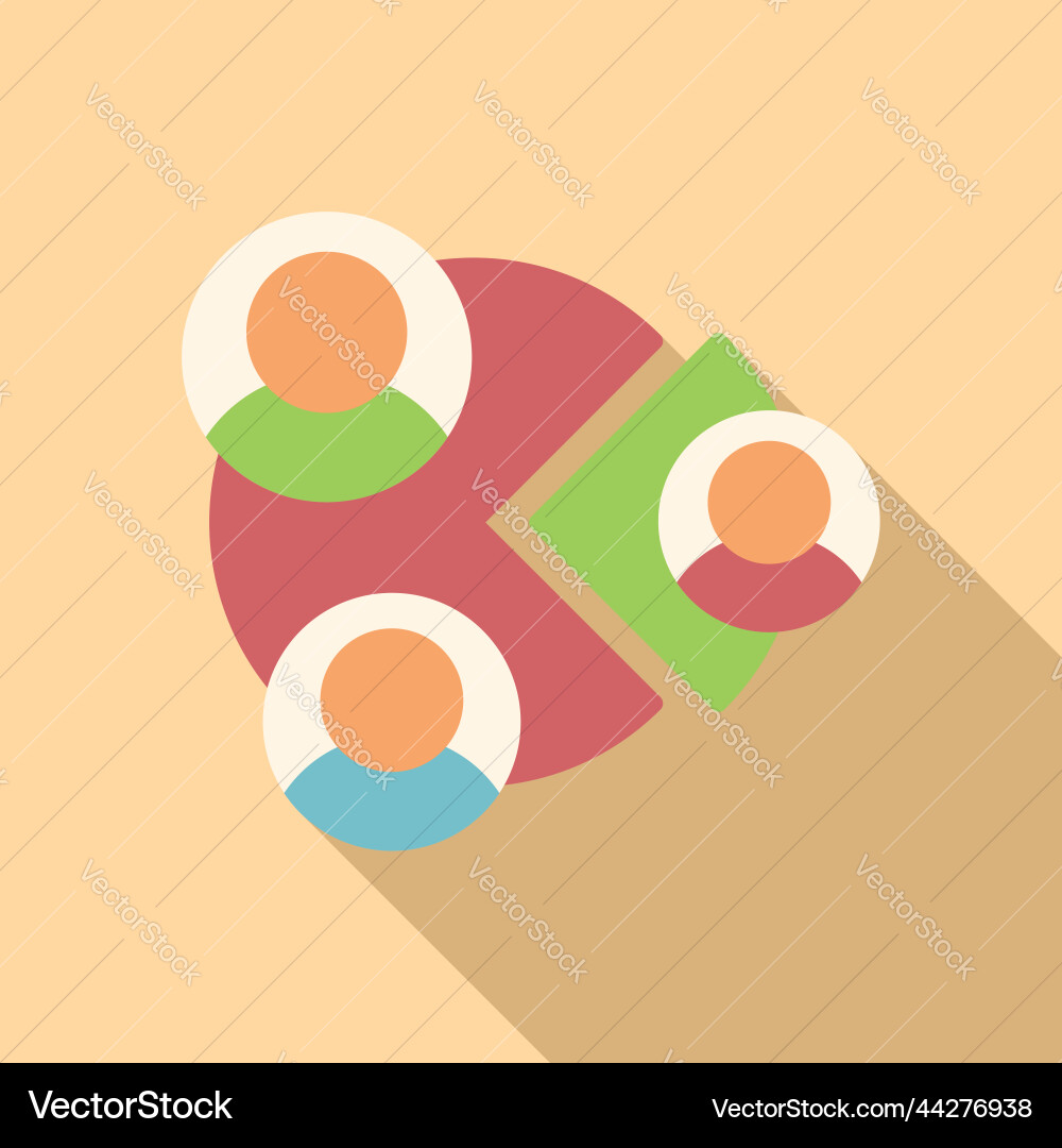 Audience icon flat business people Royalty Free Vector Image