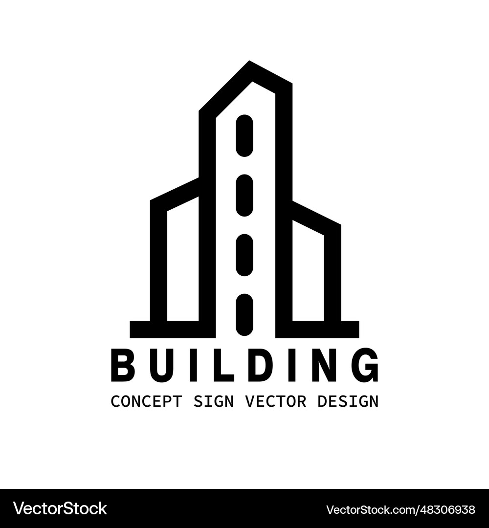 Building logo design template Royalty Free Vector Image