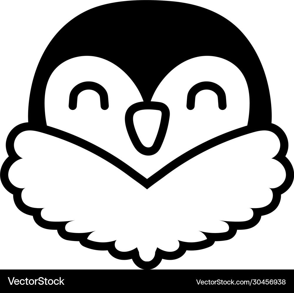 Cute little sparrow bird line style Royalty Free Vector
