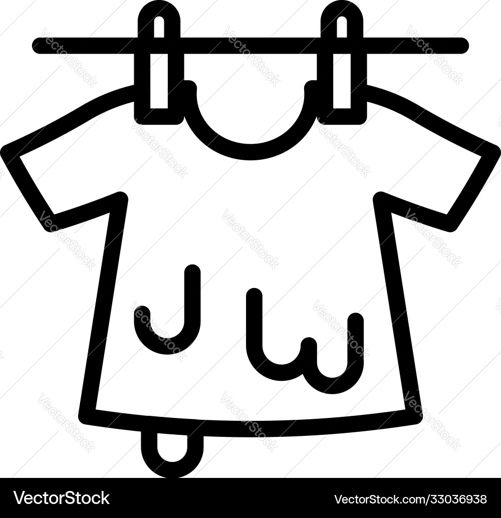 Hang dry icon outline style Royalty Free Vector Image