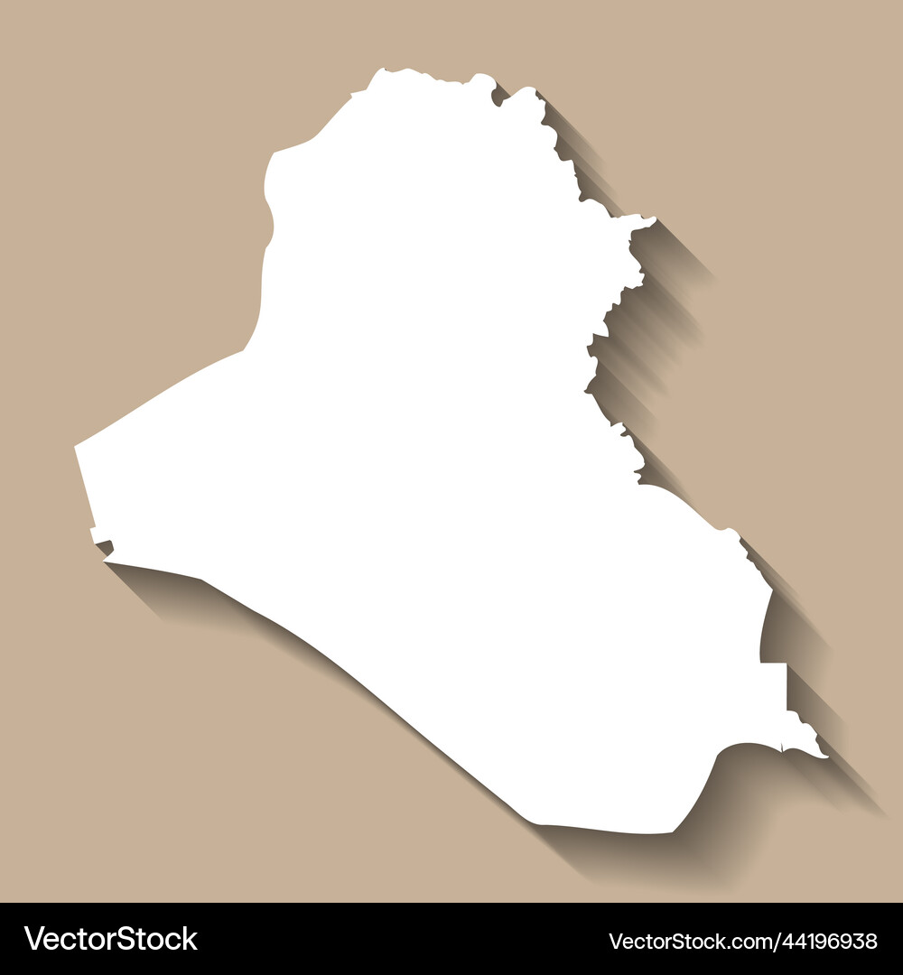 Iraq country map silhouette Royalty Free Vector Image