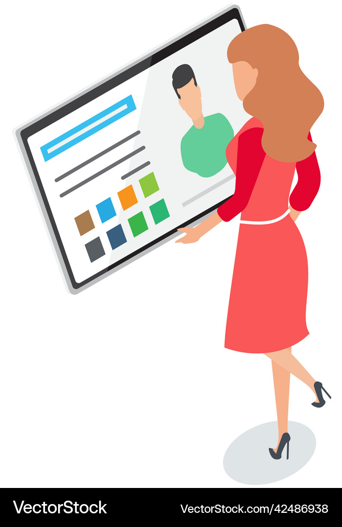 Recruitment process personnel manager chooses Vector Image