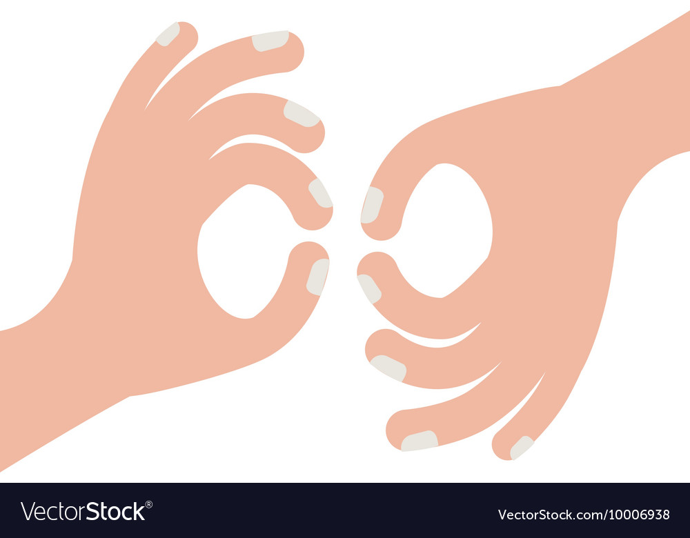 Sign language isolated icon design Royalty Free Vector Image